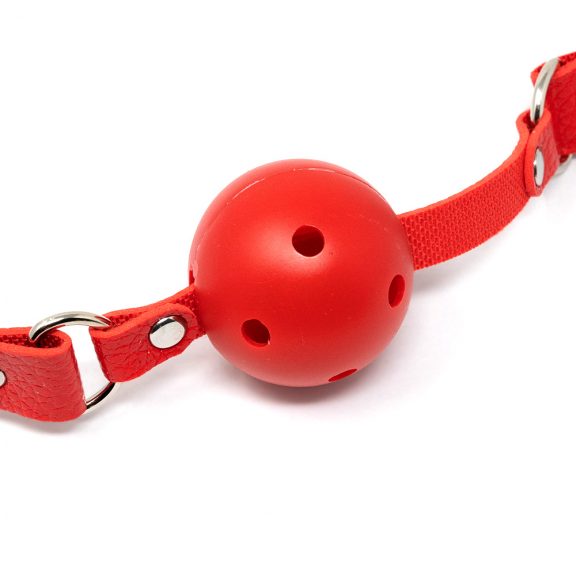 Deluxe Fetish - Studded Red Ball Gag | BodiSpa B2B
